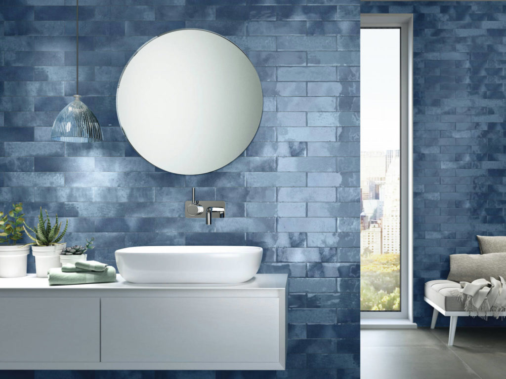 BALDOCER AZULEJO HARLEM BLUE RELIEVE | Galería Viterra
